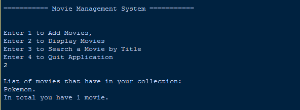 Movie Management System in Python with Source Code | SourceCodester